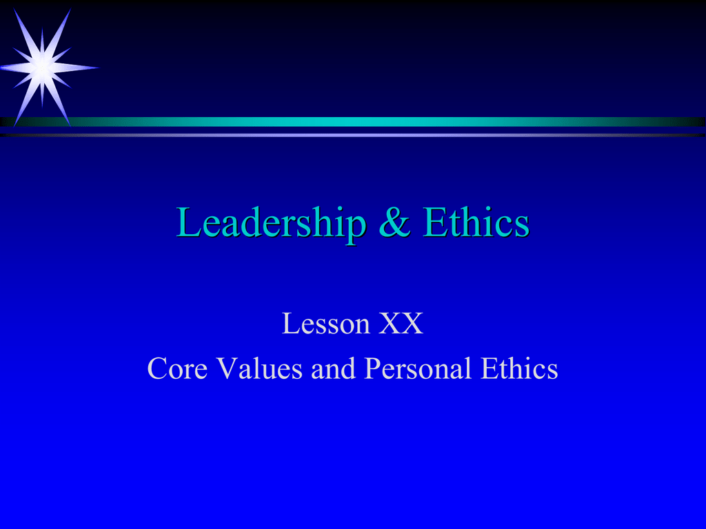 Navy Core Values Presentation Navy Core Values Presentation