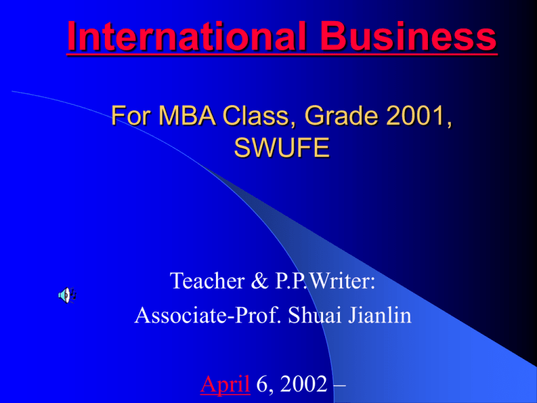 International Trade Practice