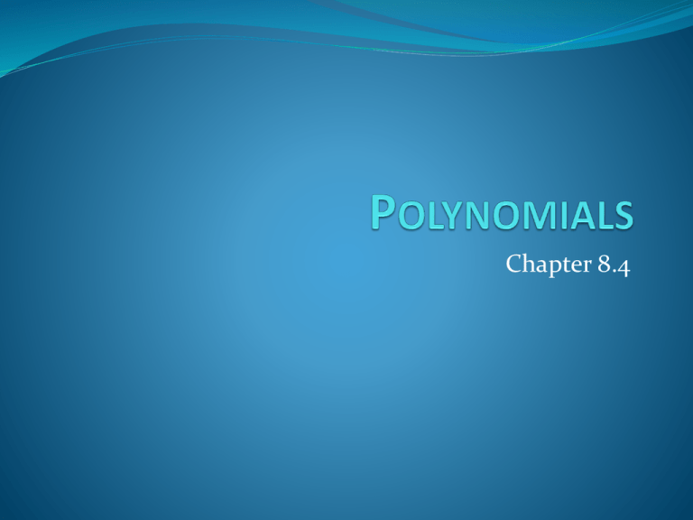 Arranging Polynomials Arranging Polynomials