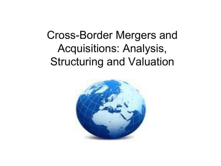 Characteristics And Determinants Of Cross Border Mergers