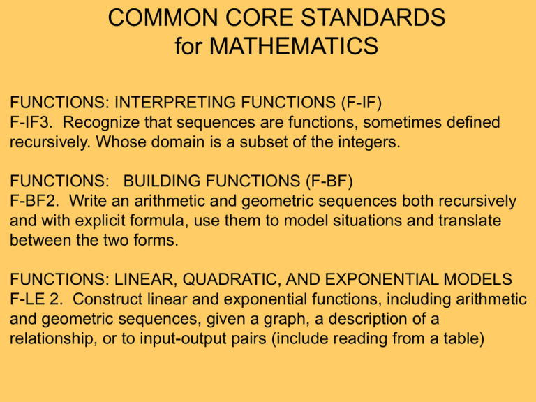 Intro To Sequences And Series Intro To Sequences And Series