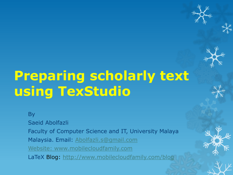 3 Start LaTeXing Mobile Cloud Family