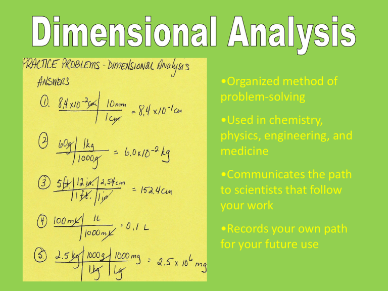 What Is Dimensional Analysis Method At Eric Meza Blog What Is Dimensional Analysis Method At Eric Meza Blog