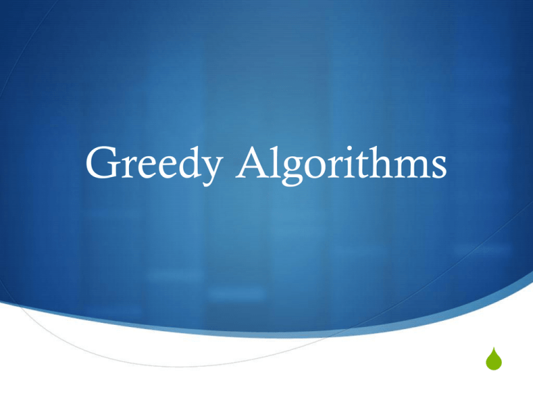 Greedy Algorithms Introduction To Graphs