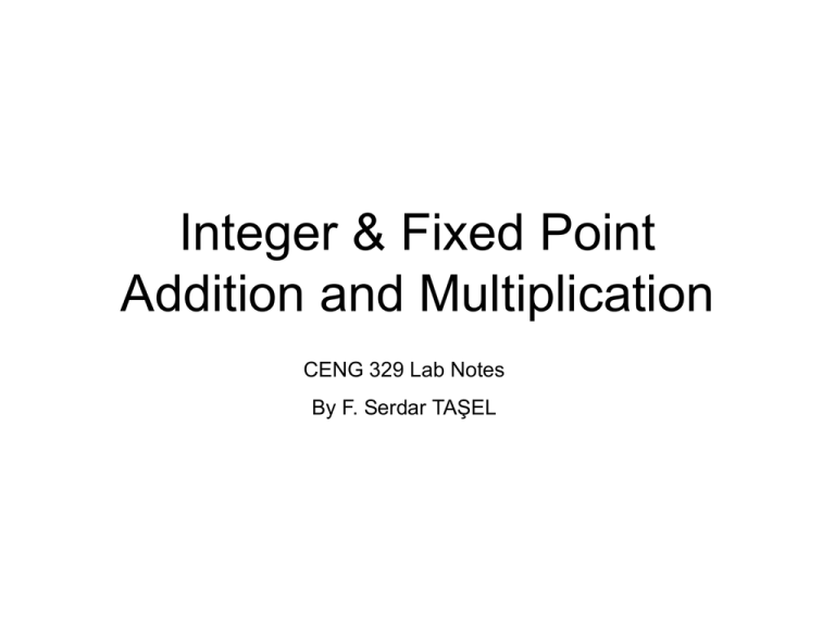 Fixed Point Addition And Multiplicati on Fixed Point Addition And Multiplicati on