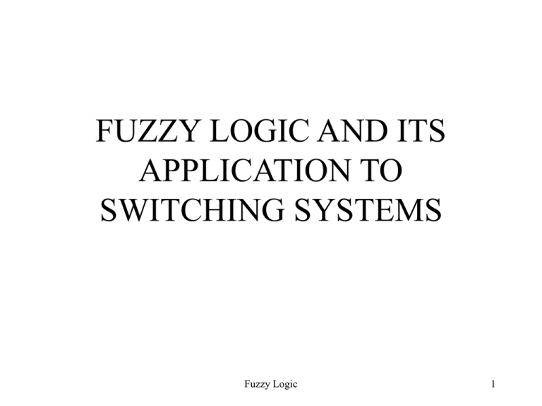 Fuzzy Logic