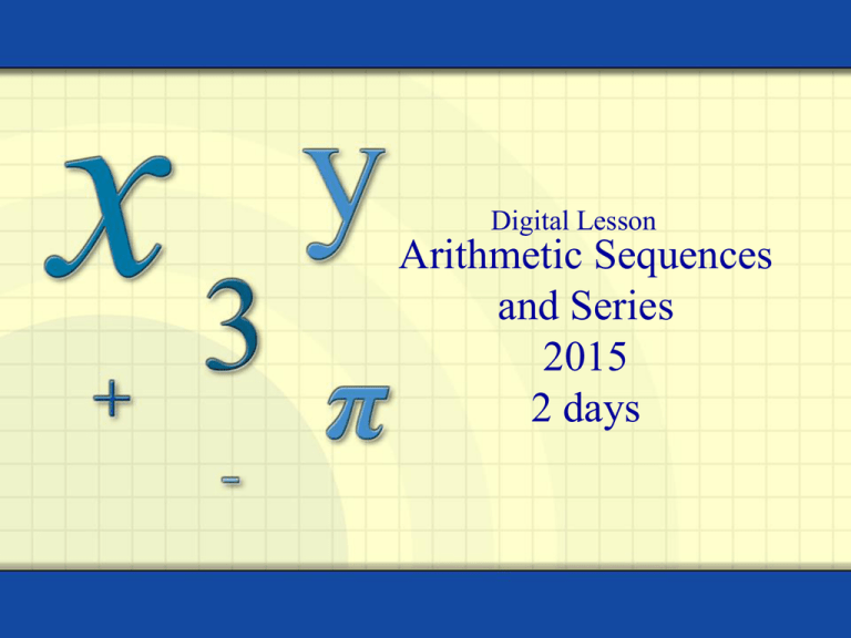 8 2 Arithmetic Sequences And Series
