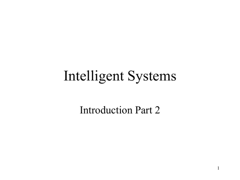 Intelligent Systems