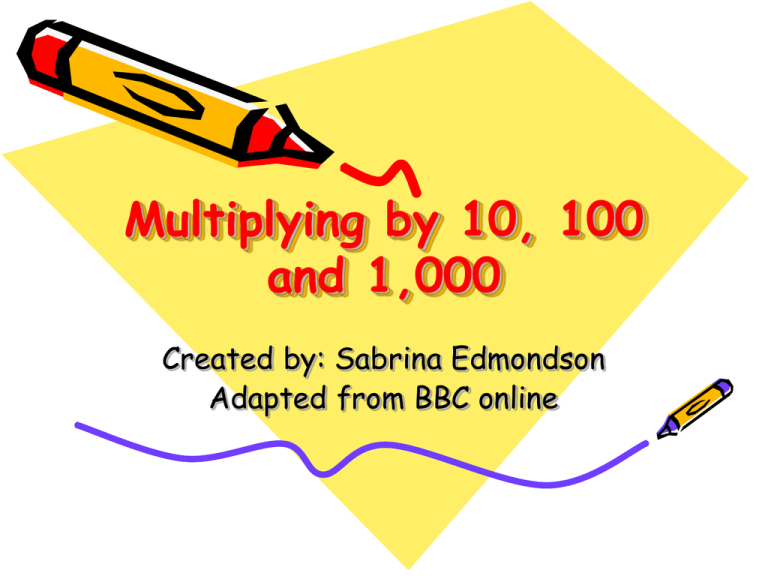 Multiplying By 10 100 And 1000 Example Multiplying By 10 100 And 1000 Example