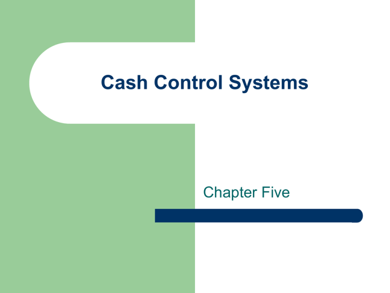Cash Control Systems Cash Control Systems