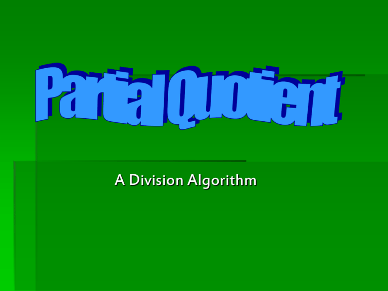 Partial Sums