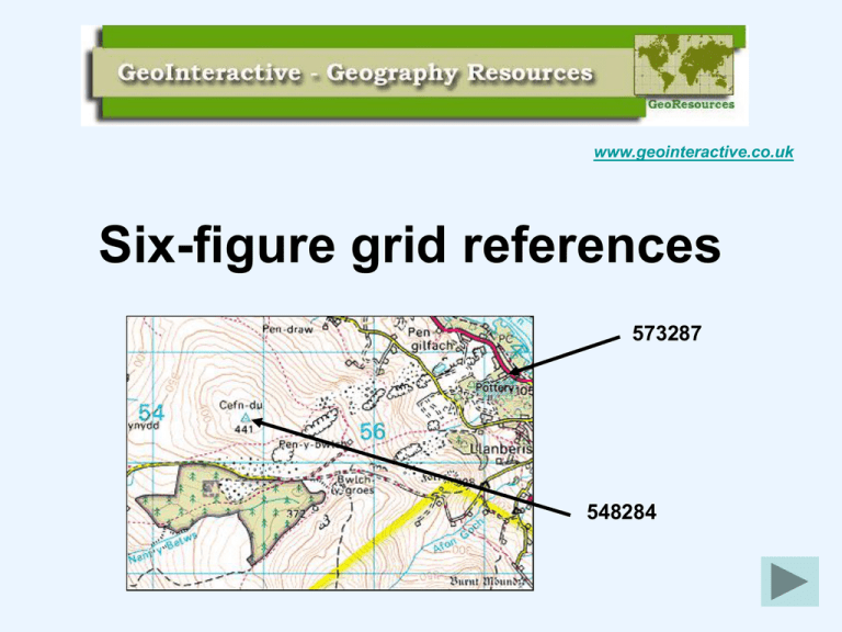 Six figure Grid References