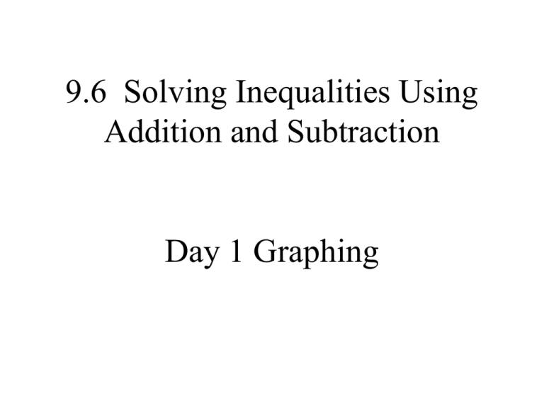 9 6 Inequalities