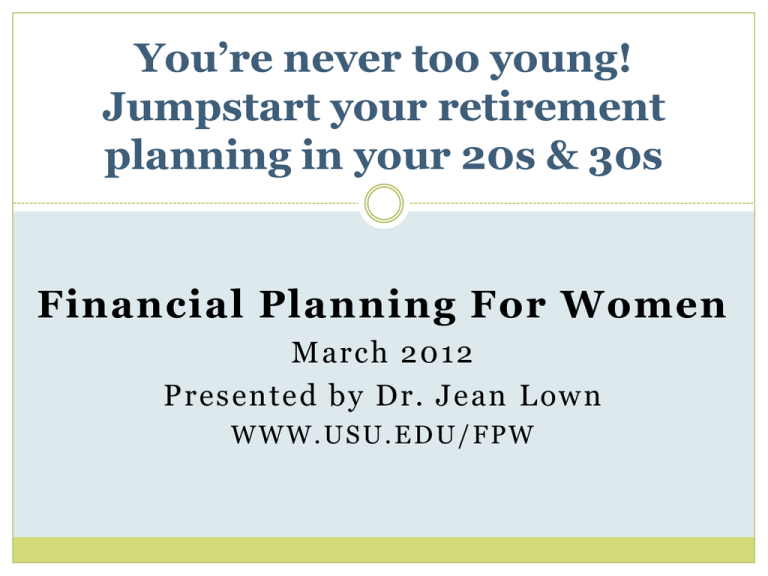 Retirement Investing In Your 20s 30s Retirement Investing In Your 20s 30s