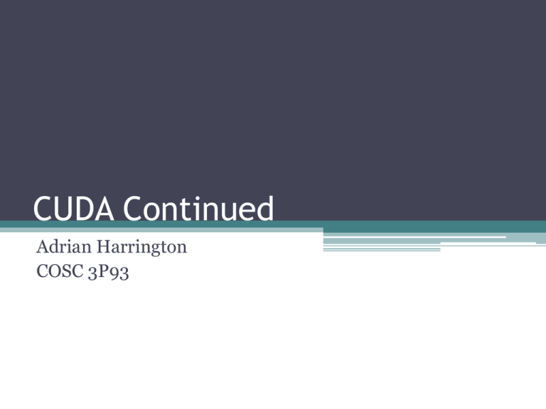 CUDA Computer Science