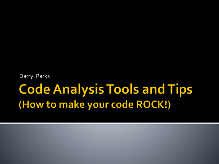 Code Analysis Presentation STLJUG