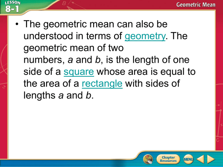 Geometric Mean