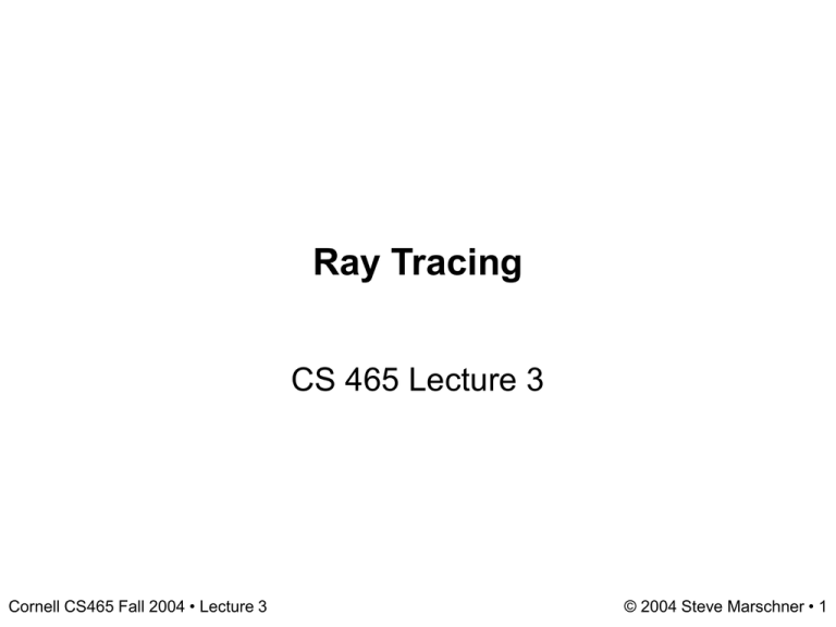 Ray Tracing