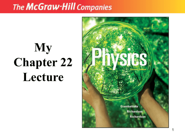 Chapter 22 Electromagnetic Waves Chapter 22 Electromagnetic Waves