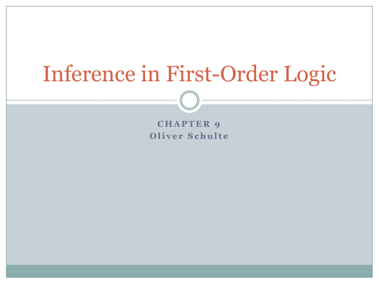 Inference In First