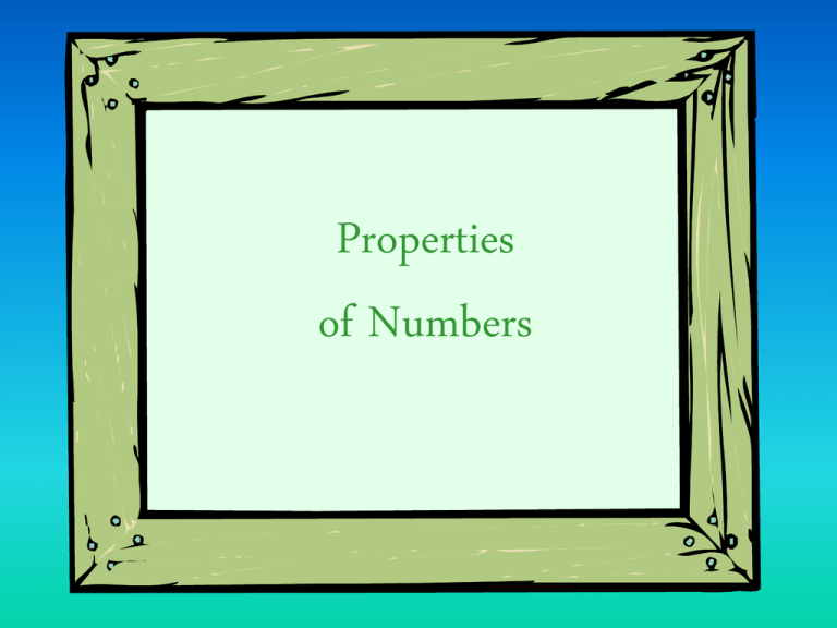 Properties Of Real Numbers Ppt