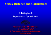 Vertex Distance Calculations in Optometry