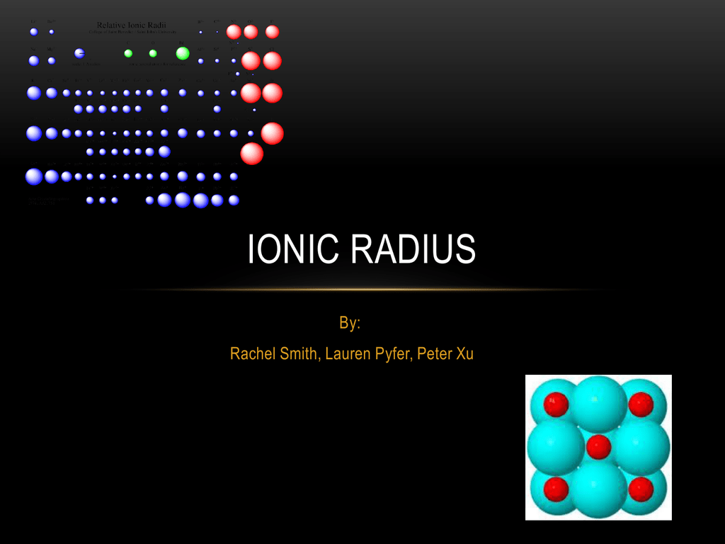 Ionic Radius Exceptions To Trend Ionic Radius Exceptions To Trend