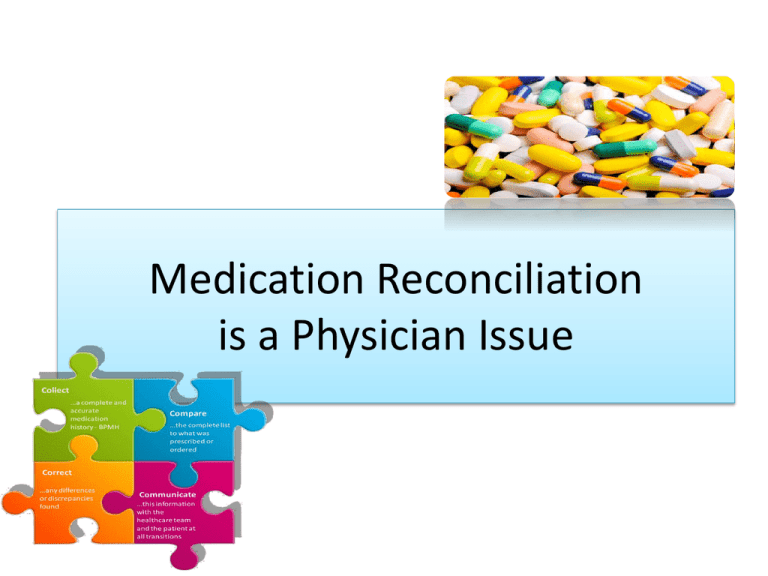 The Medication Reconciliation Powerpoint Presentation 