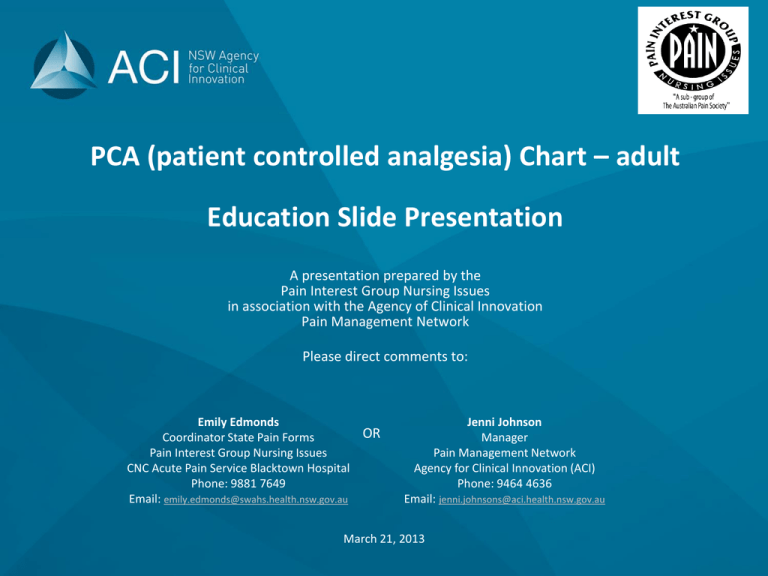 PCA Agency For Clinical Innovation