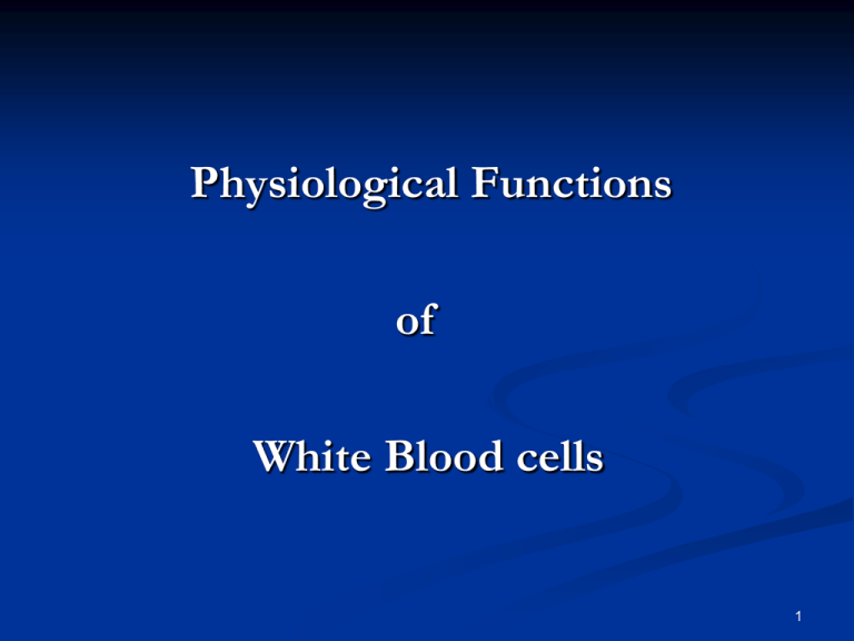 Formation Of WBCs