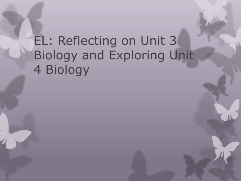 Exploring Unit 4 VCE Biology
