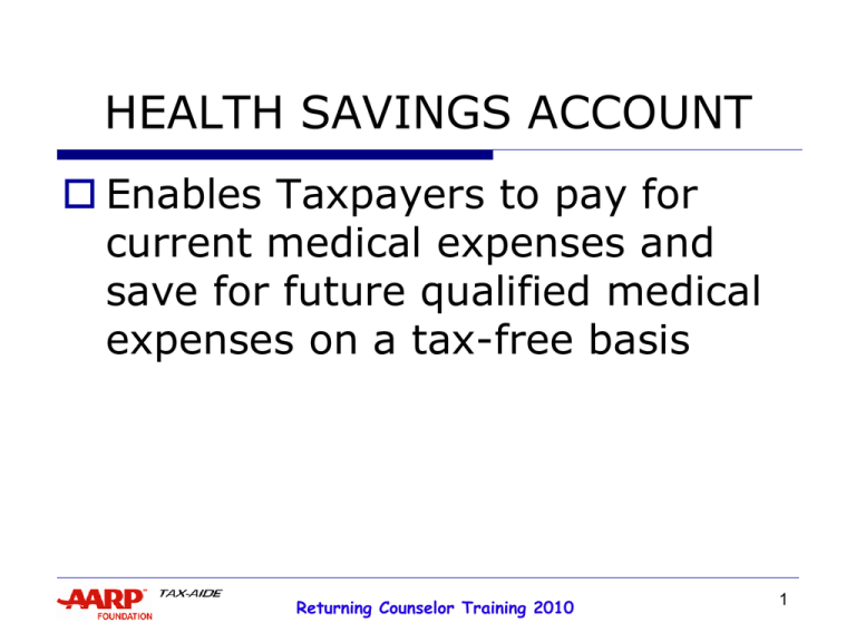 HEALTH SAVINGS ACCOUNT HEALTH SAVINGS ACCOUNT