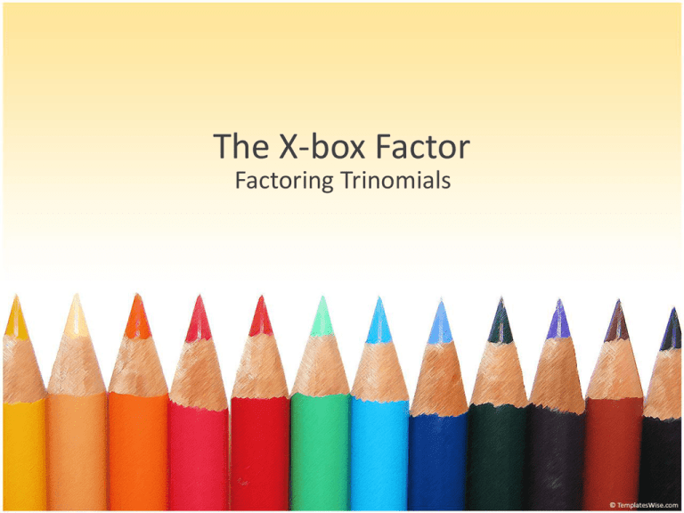 The X box Factor Crest Ridge R VII