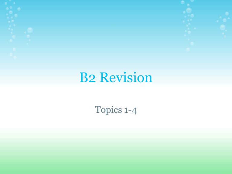 B2 Revision Tonypandy Community College