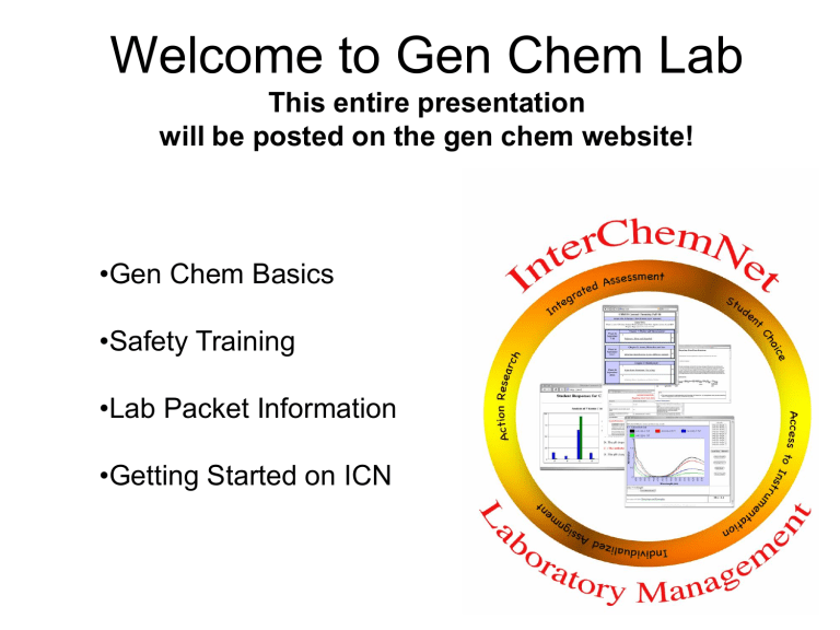 Welcome To Gen Chem Lab