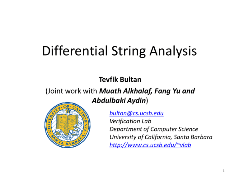 Power Point Presentation UCSB Computer Science