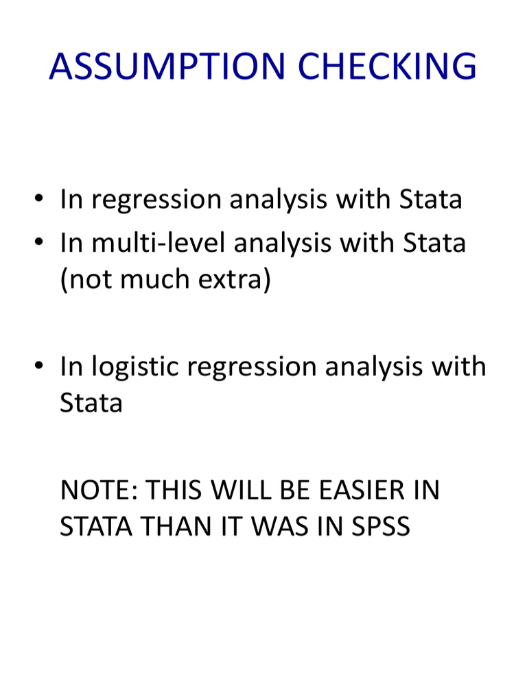 Assumptions In Regression Analysis