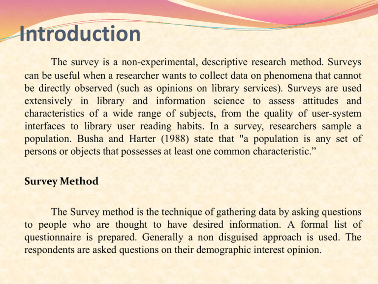 Survey Research Methodology Gambaran