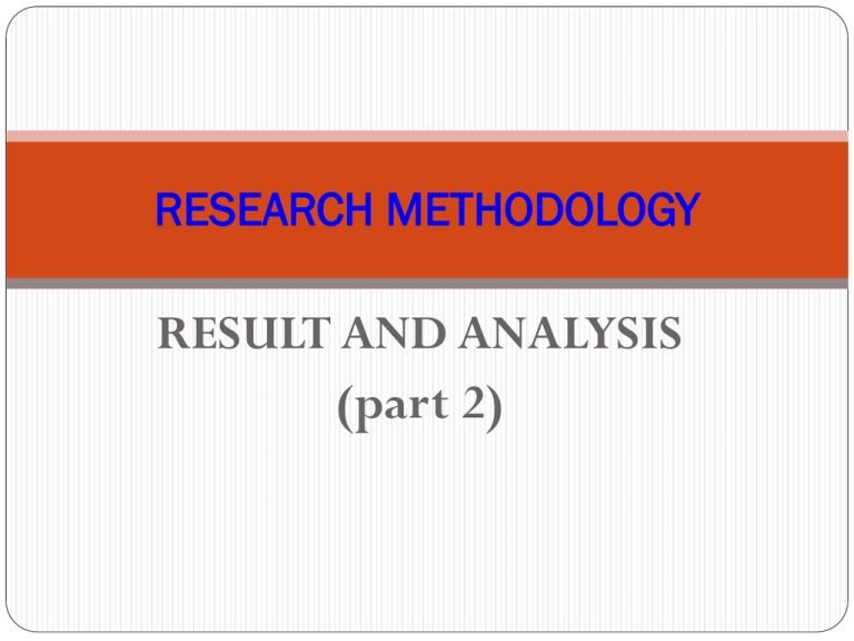 Results And Analysis 2 Results And Analysis 2