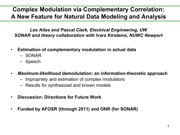 Complex Modulation Via Complementary Correlation
