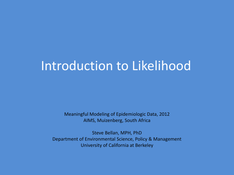 Maximum Likelihood Estimation
