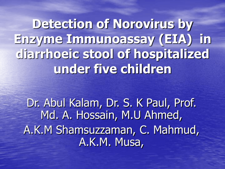 Norovirus Mymensingh Medical College