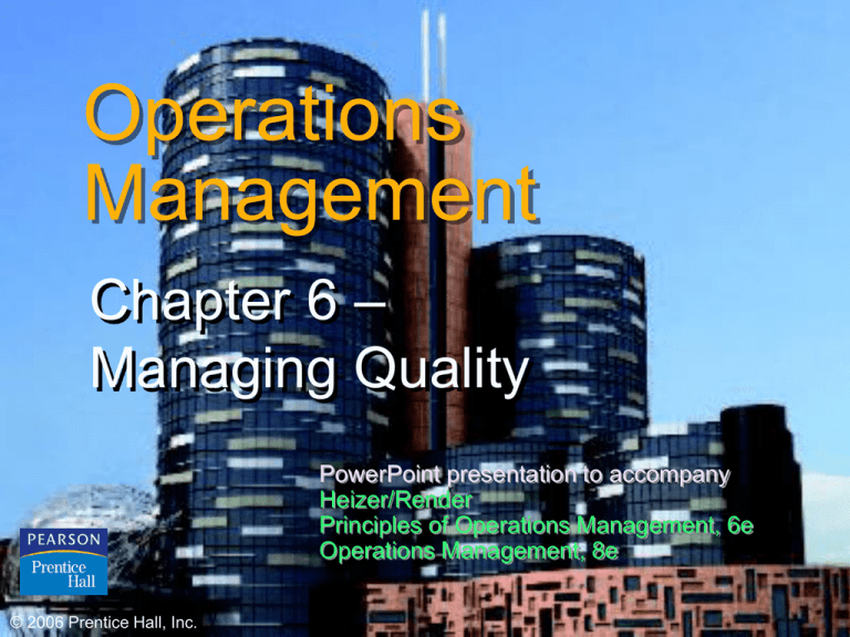 Managing Quality