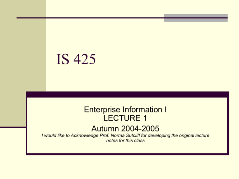 IS 425 IS 425