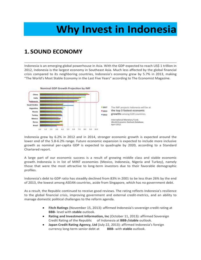 Indonesia is an emerging global powerhouse in Asia. With the GDP