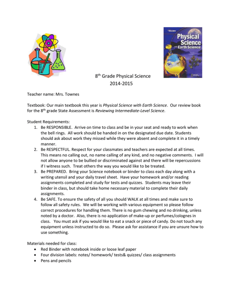 8th Grade Science Syllabus