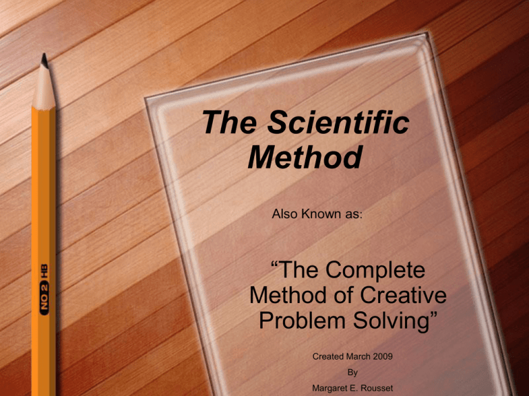 The Scientific Method