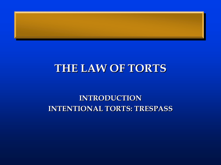 A Tort Is A Civil Wrong That A Tort Is A Civil Wrong That