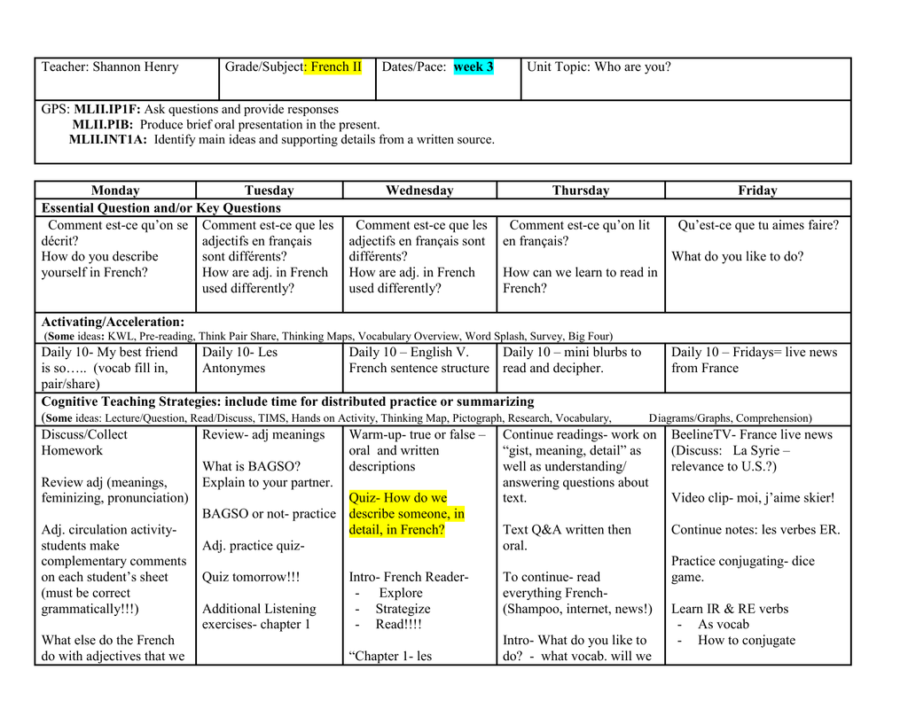 Lesson Plan