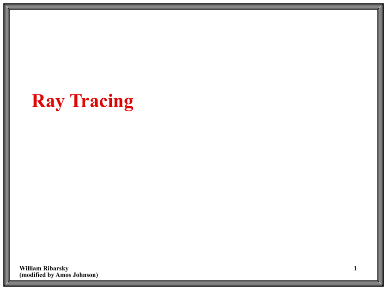 Ray Tracing